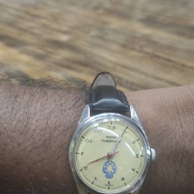 Vintage HMT Janata Red Hindi Dial Hand Winding Men's Watch Movement 17 ...