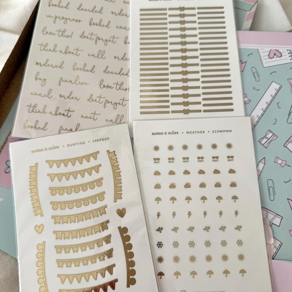 Foiled Medium Tab Month Stickers - Etsy