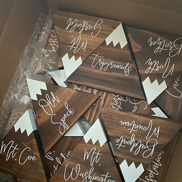 Mountain Table Numbers for Mountain Wedding Decorations for Mountain ...