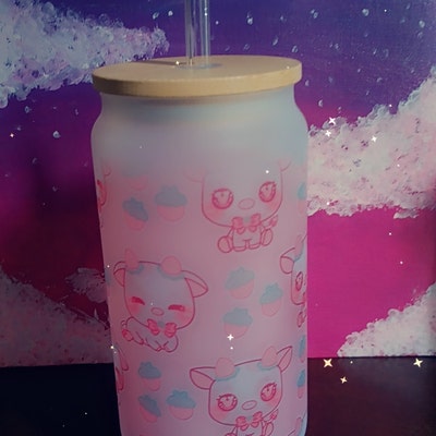 Gamer Girl Stainless Steel Cup With Plastic Lid and Straw, Cute, Kawaii ...
