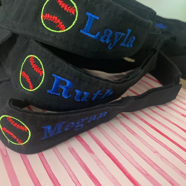 Softball Visor Personalized, Custom Softball Visor, Softball Visor With ...