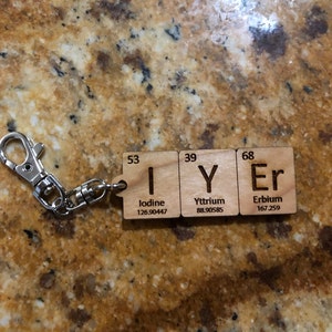Custom Periodic Table Element Name Key Chain Backpack Clip . Custom ...