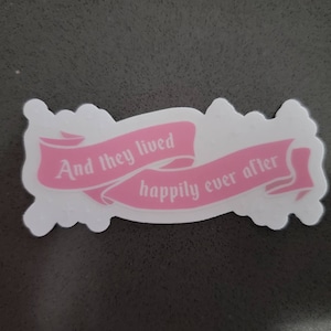 Happily Ever After Banner Transparent Laptop Sticker/ Mickey Disney ...