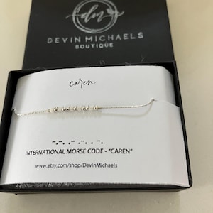 Dainty Morse Code Bracelet, Custom Message Bracelet With Tiny Beads ...