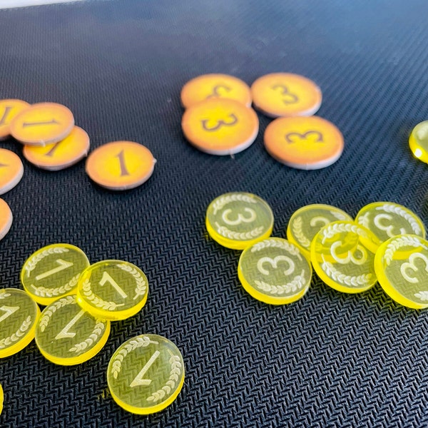 Coin Tokens, Currency Tokens, Gold Tokens, Money Tokens, Board Game ...