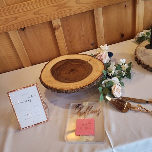 Wedding Cake Sign Wedding Cut the Cake Sign Please Wait to Enjoy the ...