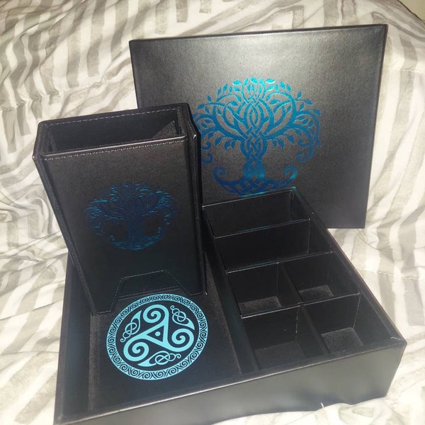 DND DM Screen With 4 Wider Panels 3D Faux Leather Panoramic Battle ...