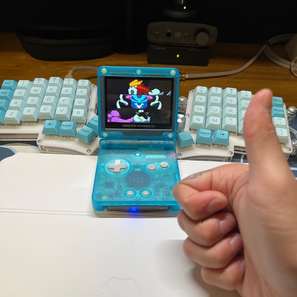 Retro Gaming Revived: Custom Modified Transparent Blue Color Gameboy ...