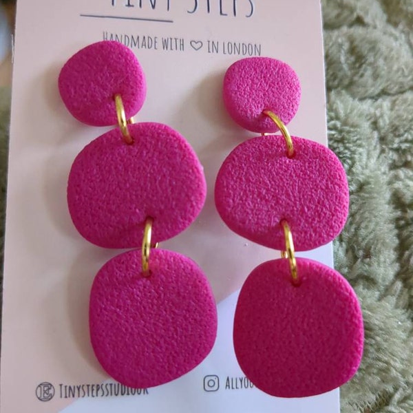 Textured Organic Pebbles in Bright Magenta | Statement Slow Made ...