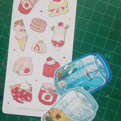 Bread Cat Sticker Set Cute Cat Sticker Waterproof Durable Stickers ...