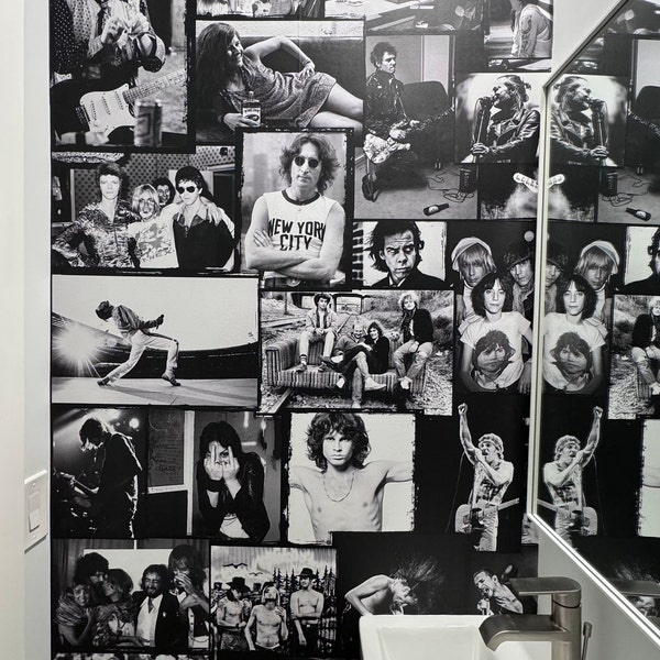 Rock and Roll Legends Wallpaper: Iconic Rock Musicians Peel & Stick #33 ...