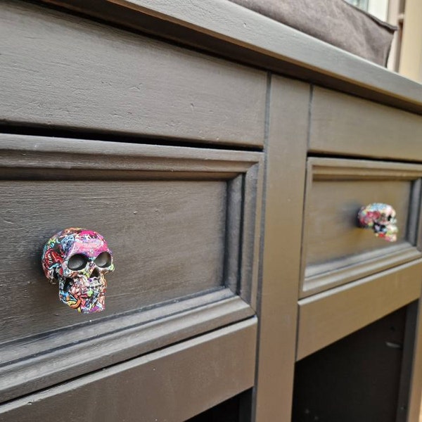 Bronze Skull Drawer Handles, Skull Door Knobs, Resin Kitchen Door Knobs ...