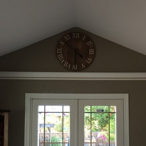 Large Wall Clock Handmade Farmhouse Decor Neutral House Oversized Above ...