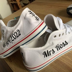 Bridal Party Trainers / Shoes / Converse Iron on Vinyl Transfers ...
