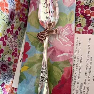 Personalised Birthday Stamped Spoon, 18th, 21st, 30th, 40th, 50th, 60 ...