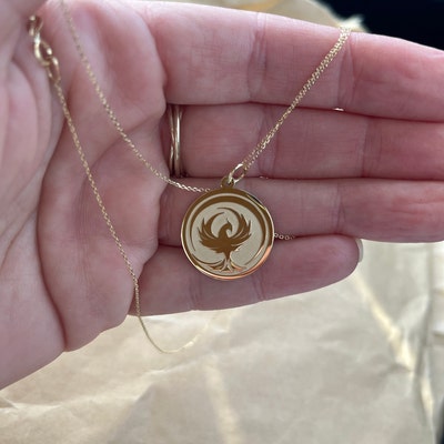 14K Real Solid Gold Dandelion Jewelry, Dainty Dandelion Flower Coin ...