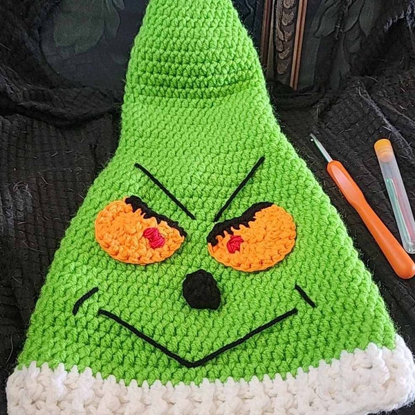 EASY CROCHET PATTERN - Grinch Inspired - Christmas Hat - Holiday - Elf ...