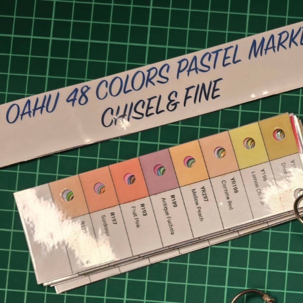 Digital PDF Shuttle Art 121 Colors Art Markers Swatch Template | DIY ...