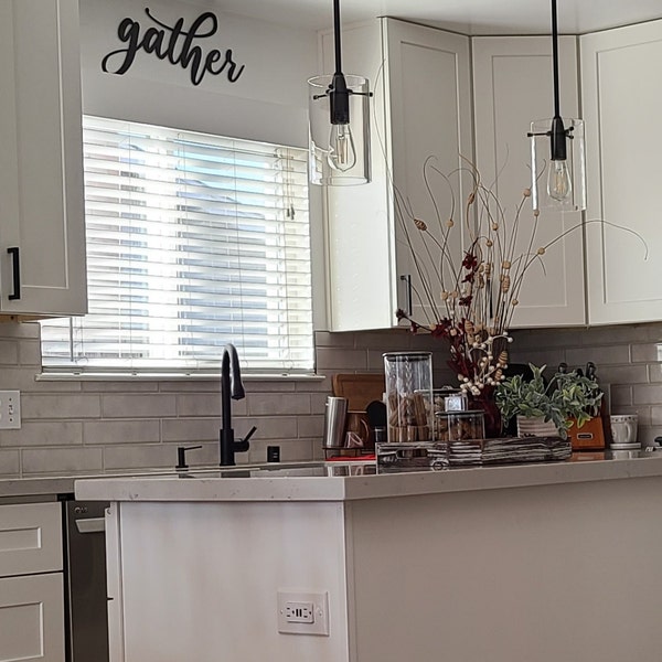 Gather Metal Sign Wall Decor | Entryway Decor | Living Room Decor ...