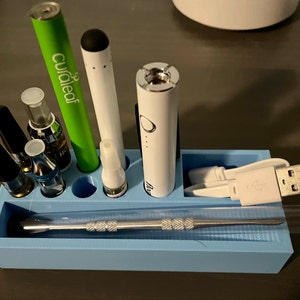 Vape Pen Cartridge Holder Organizer and Stand. Hold up to 8 Spare 510 ...