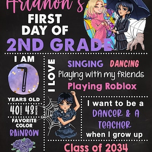 Groovy First Day of School Sign Printable Girl Retro Back to - Etsy