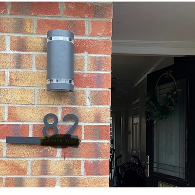 House Number Sign Printed Rust Effect Address Signage Rusty Effect ...