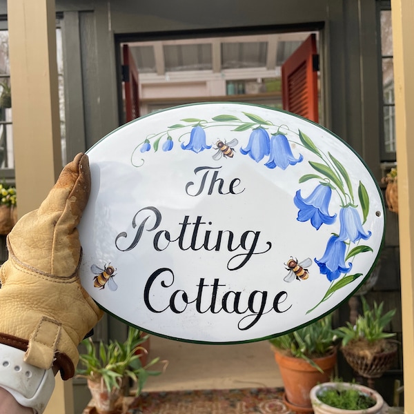 Bluebell Cottage Sign Ceramic House Plaque Personalized With Names ...