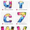 Doodle Font Rainbow Ink Doodle Letters, Colorful Alphabet Pack, Rainbow ...