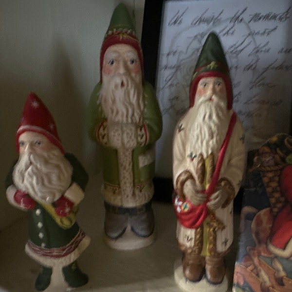 Peppermint. Chalkware Santa Claus - Etsy
