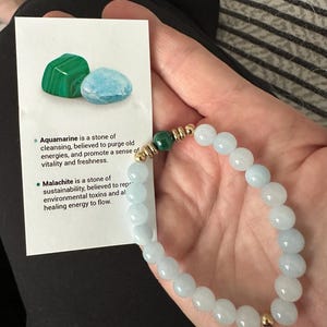 Amethyst & Aquamarine 'cleansing' Bracelet - Etsy