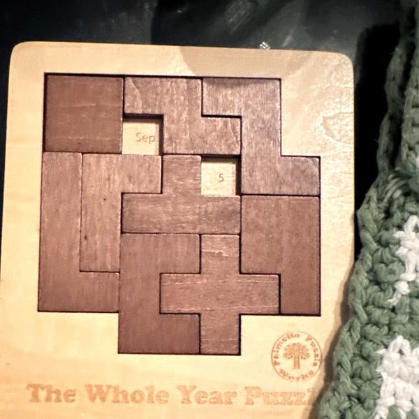Perpetual Calendar Puzzle: Solve-a-day Wooden Brain Teaser. Whole Year ...