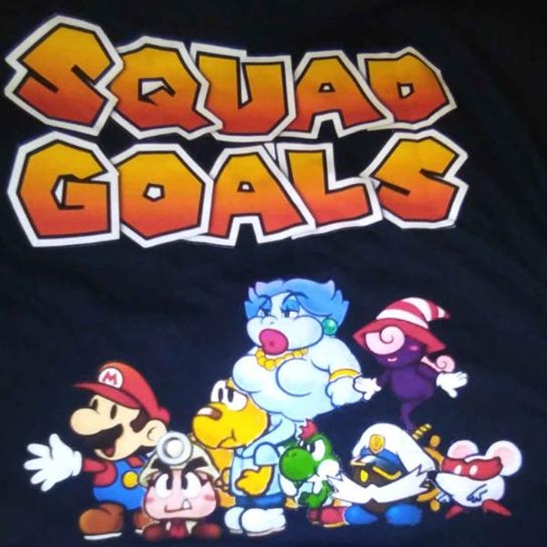 Super Mario Sunshine M Graffiti Logo Short Sleeve T-shirt Unisex Adult ...