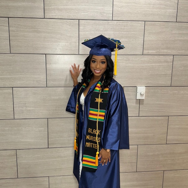 HBCU Educated Graduation Kente Stole - Authentic African Stole ...