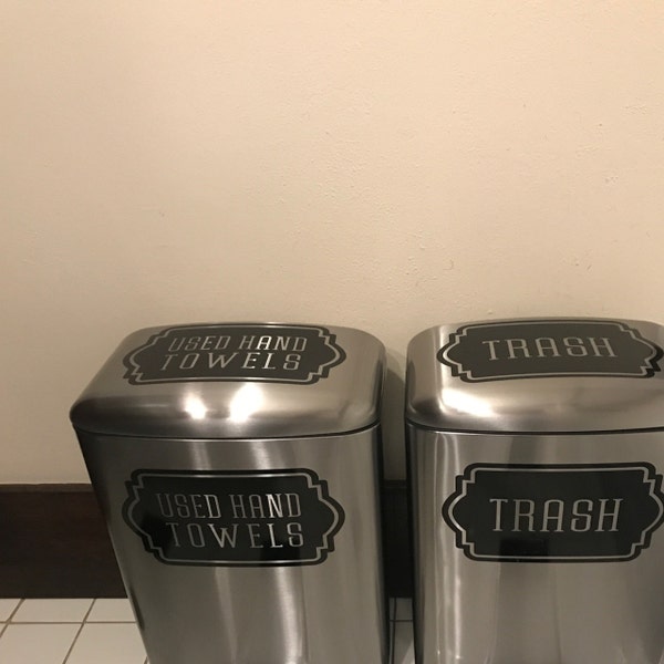 Trash Decal, Sticker for Garbage Barrel, Vinyl Decal for Trash Can ...