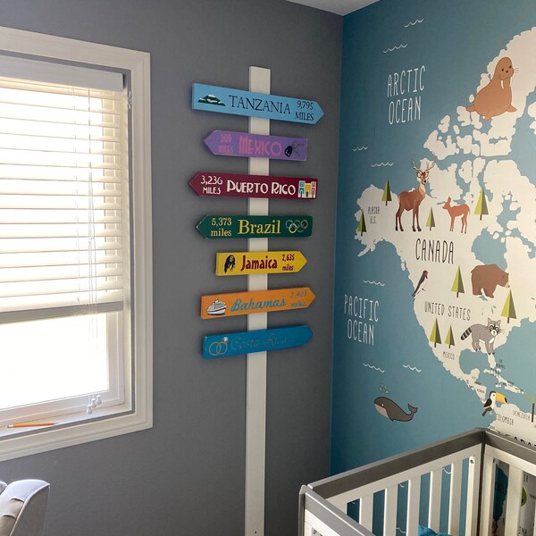 Personalized Hand Painted Distressed Wooden Directional Sign - You ...