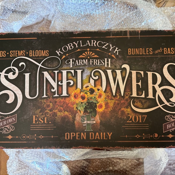 Personalized Sunflower Sign | Spring Sunflower Sign | Sunflower Decor ...