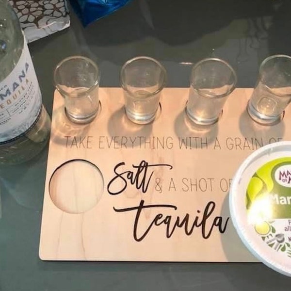 Tequila Shot Board SVG - Etsy