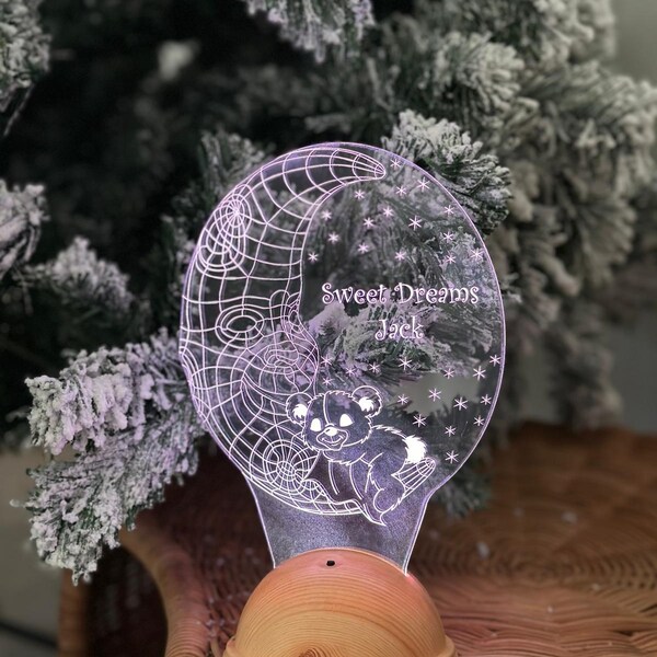 Photo Engraved 3D LED Lamp - Custom Photo Night Light, Personalized ...