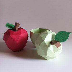 Apple Gift Box Papercraft PDF Printer, SVG for Cricut Projects and ...