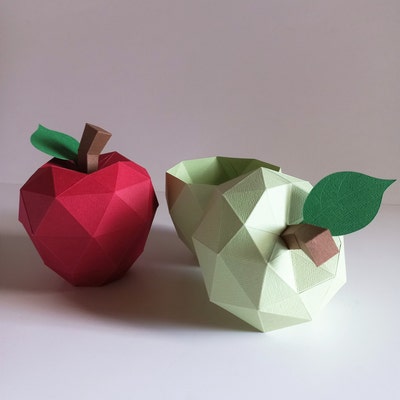 Apple Gift Box Papercraft PDF Printer, SVG for Cricut Projects and ...