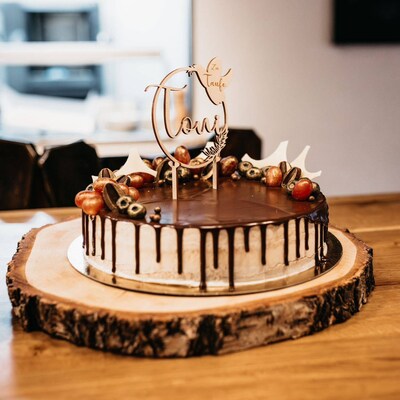 Wooden Sign With Dried Flower Wreath I Flowerhoop I Flower Ring 30 Cm I ...