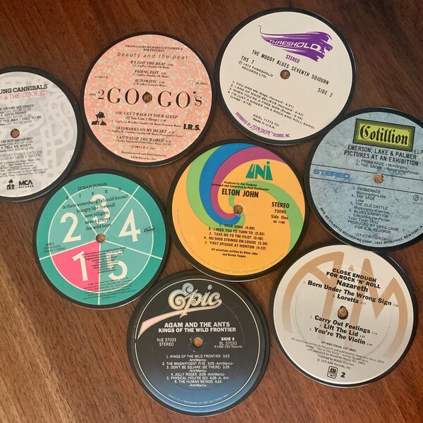 Disco Music Coasters, 4 Disco Vinyl Record Coasters, 70s Music Coasters ...