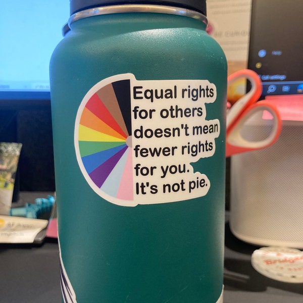 Equality Sticker, LGBTQ+ Pride Sticker, Equality for All, Vinyl Decal ...
