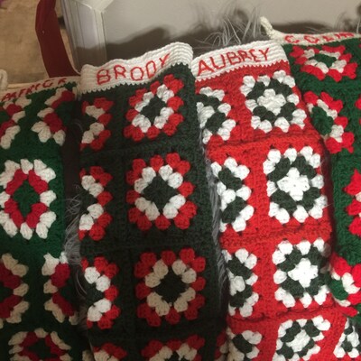 Crochet Buffalo Plaid Throw Blanket Afghan - Etsy