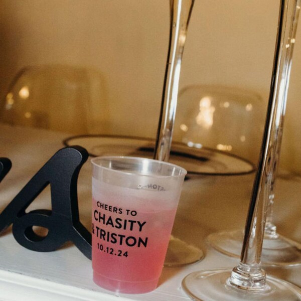 Personalized Wedding Cups Frost Flex Cups, Customizable for Couples ...