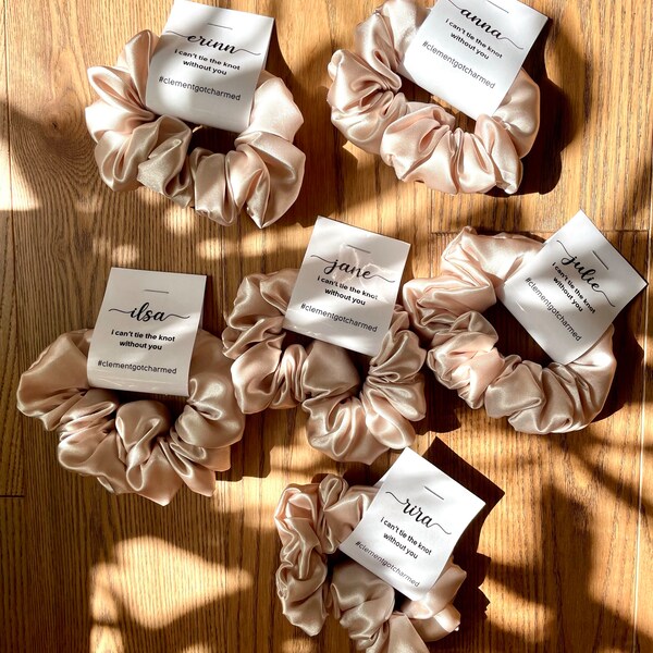 BRIDESMAID SCRUNCHIES PACK, Bride Scrunchie, Bridesmaid Scrunchie Set ...