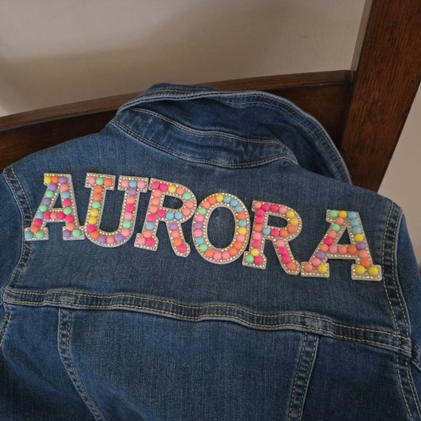 Candy Rainbow 3D Alphabet Letter Patch, Numers 0 to 9 for Clothing Iron ...