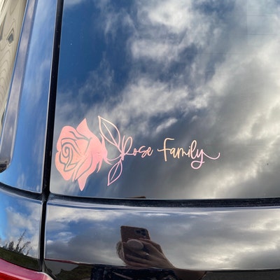 Rose Decal Rose Vinyl Car Decal Car Decal for Women Car Decals for Mom ...