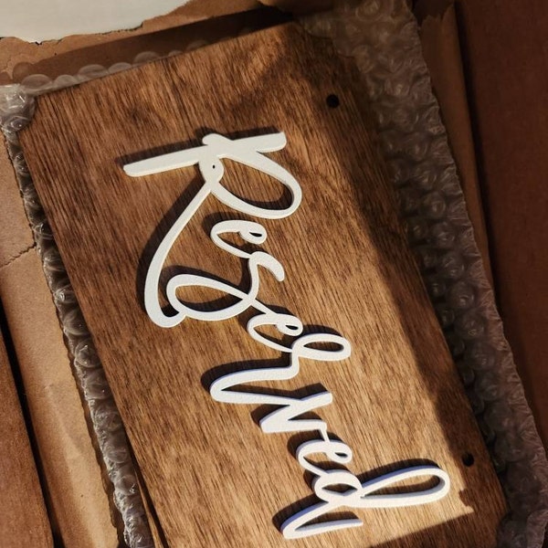 Reserved Sign for Wedding or Other Event - Wood Reserved Sign - Etsy