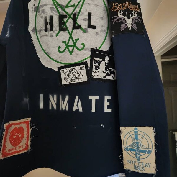 Not Today Jesus Baphomet Inverted Pentacle Sew on Patch. for Witchy Punk Battle Vests, Occult ...